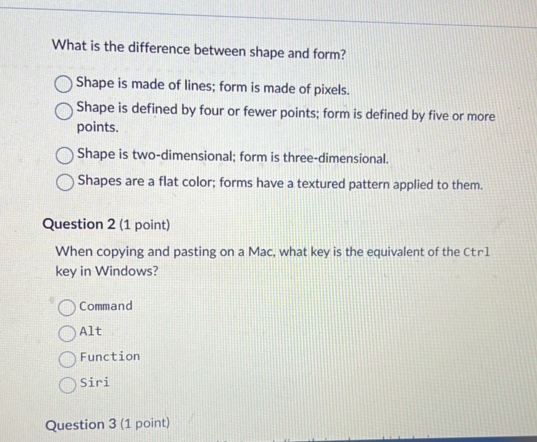 What is the difference between shape and | StudyX
