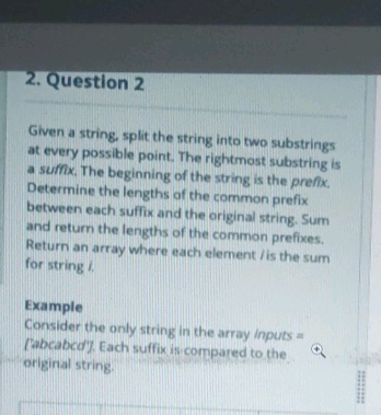 2 Question 2 Given a string split the string | StudyX