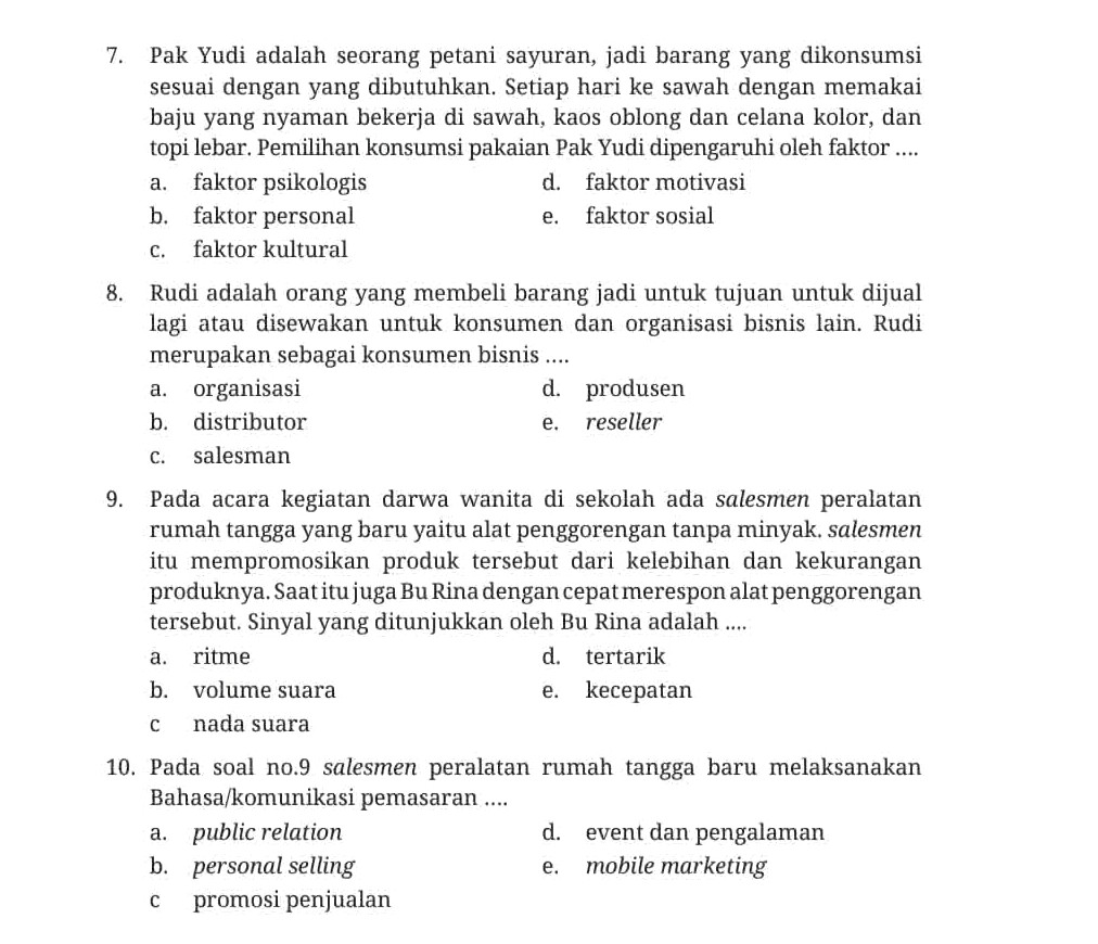 7 Pak Yudi adalah seorang petani sayuran | StudyX