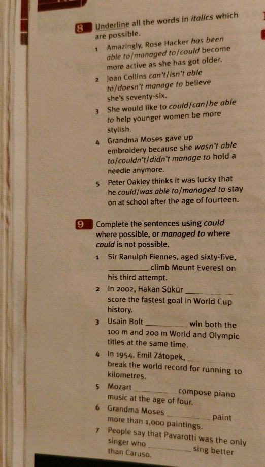 3 Underline all the words in italics which | StudyX