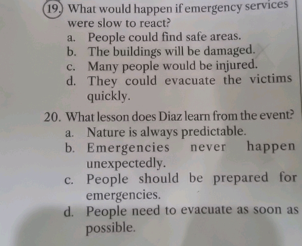 19 What would happen if emergency services | StudyX