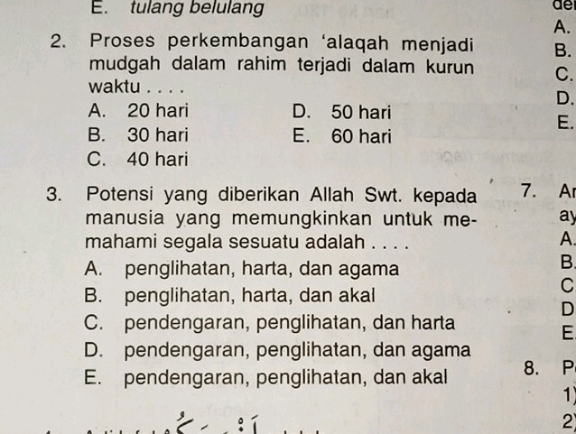 2 Proses perkembangan alaqah menjadi mudgah | StudyX