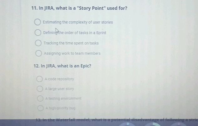 11 In JIRA what is a Story Point used for | StudyX