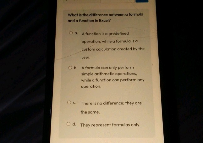 What is the difference between a formula and | StudyX
