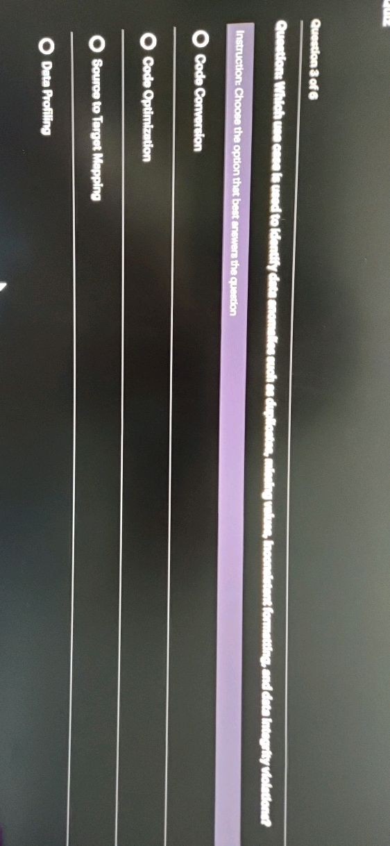 Question 3 of 6 Question Which use case is | StudyX