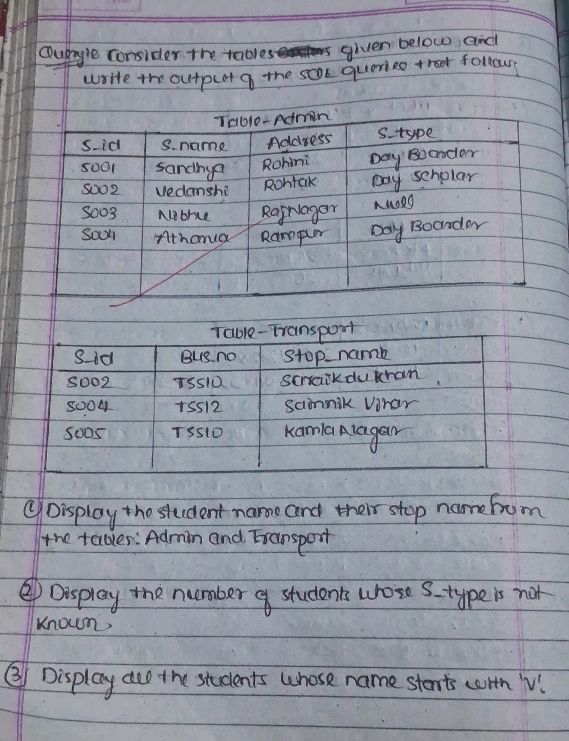 Quengle consider the tables eaters given | StudyX