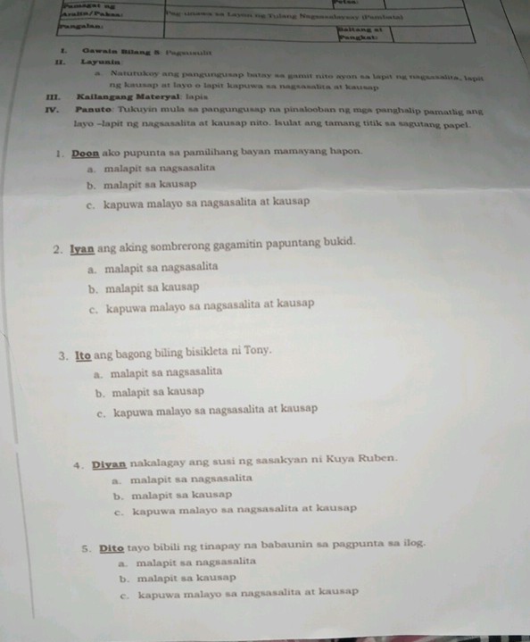 11 Layrante ng kausap at lavo o lapir kapuwa | StudyX