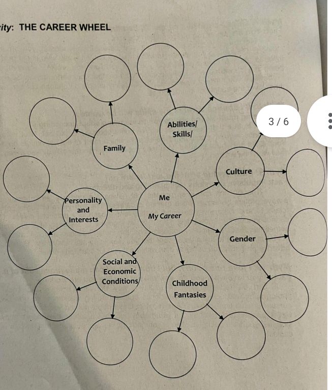 THE CAREER WHEEL Family Abilities/Skills/ | StudyX