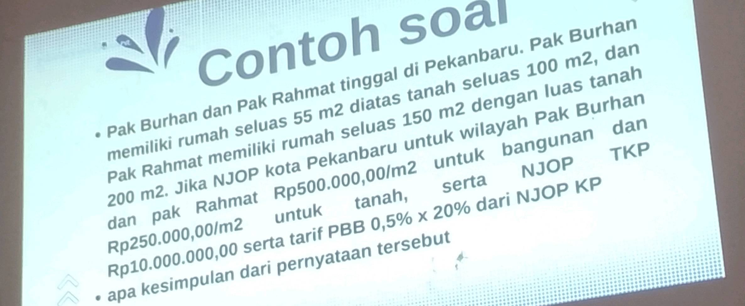 contoh soal - Pak Burhan dan pak Rahmat | StudyX
