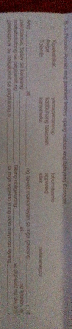 B 1 Panuto Ayusin ang jumbled letters upang | StudyX