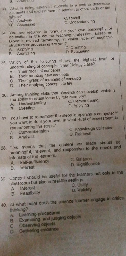 33 What is being asked of students in a task | StudyX