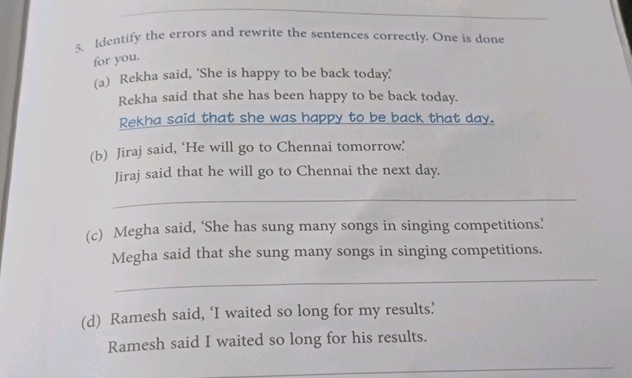 5 Identify the errors and rewrite the | StudyX