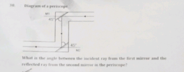 Diagram of a periscope Diagram showing two | StudyX