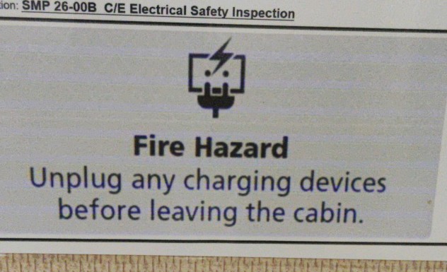 Fire Hazard Unplug any charging devices | StudyX