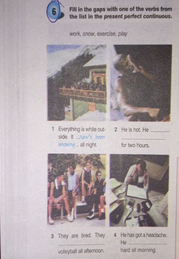 6 Fill in the gaps with one of the verbs from the list in the present ...