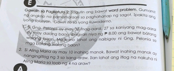 Gawain sa Pagkatuto 2 Sagutin ang bawat word | StudyX