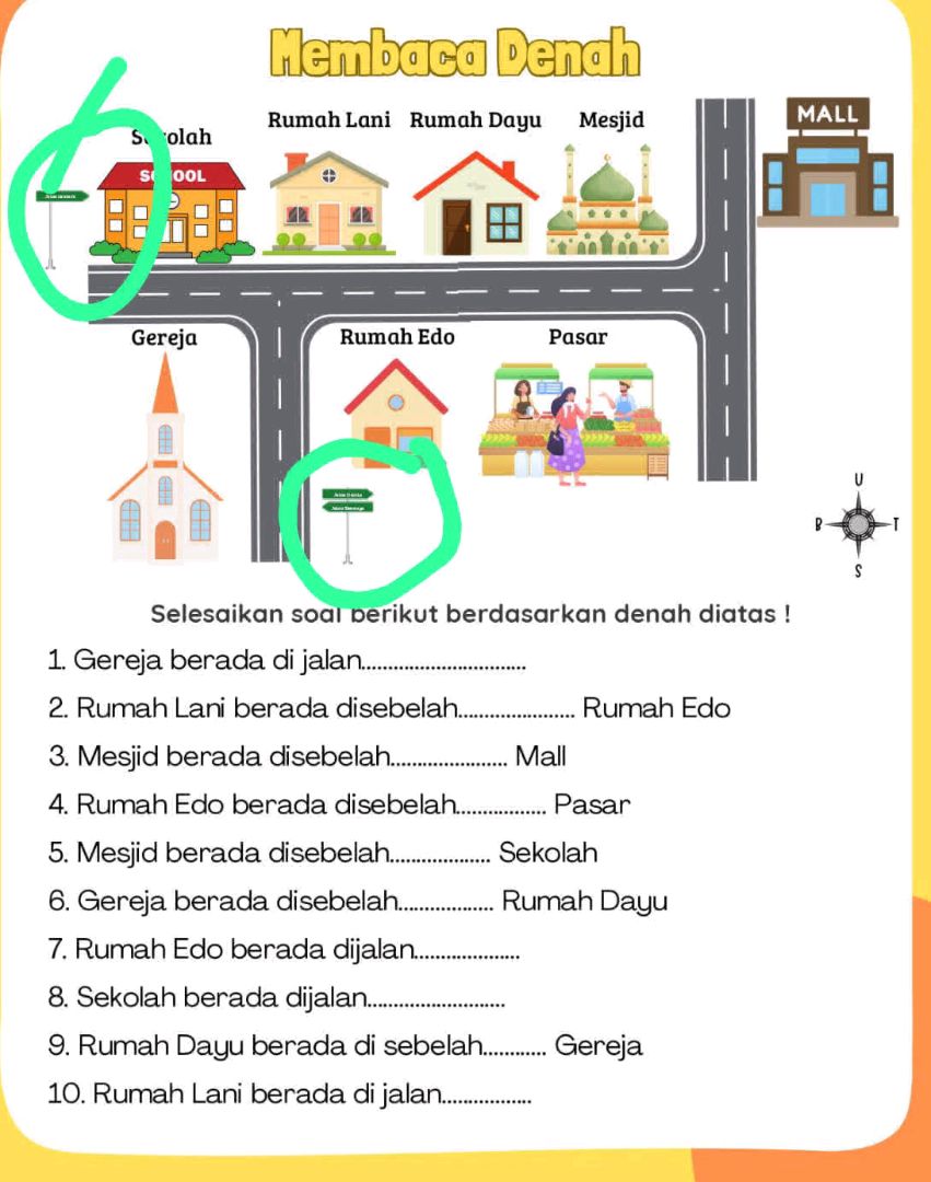 Membaca Denah Rumah Lani Rumah Dayu Mesjid | StudyX