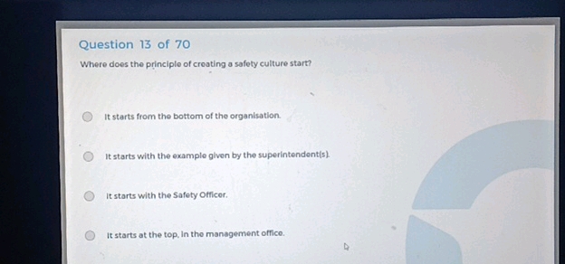 Question 13 of 70 Where does the principle | StudyX