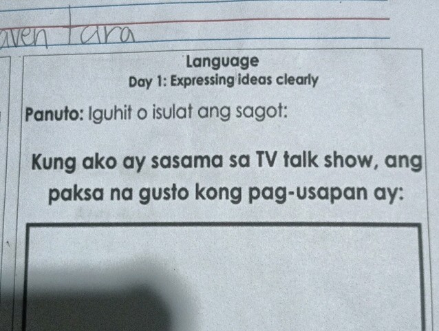 Language Day 1 Expressing ideas clearly | StudyX