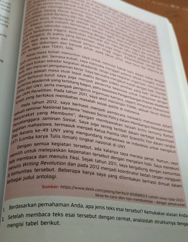 1 Berdasarkan pemahaman Anda apa jenis teks