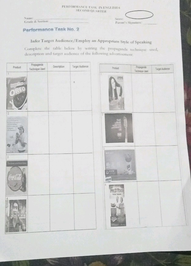 Performance Task No 2 Infer Target | StudyX