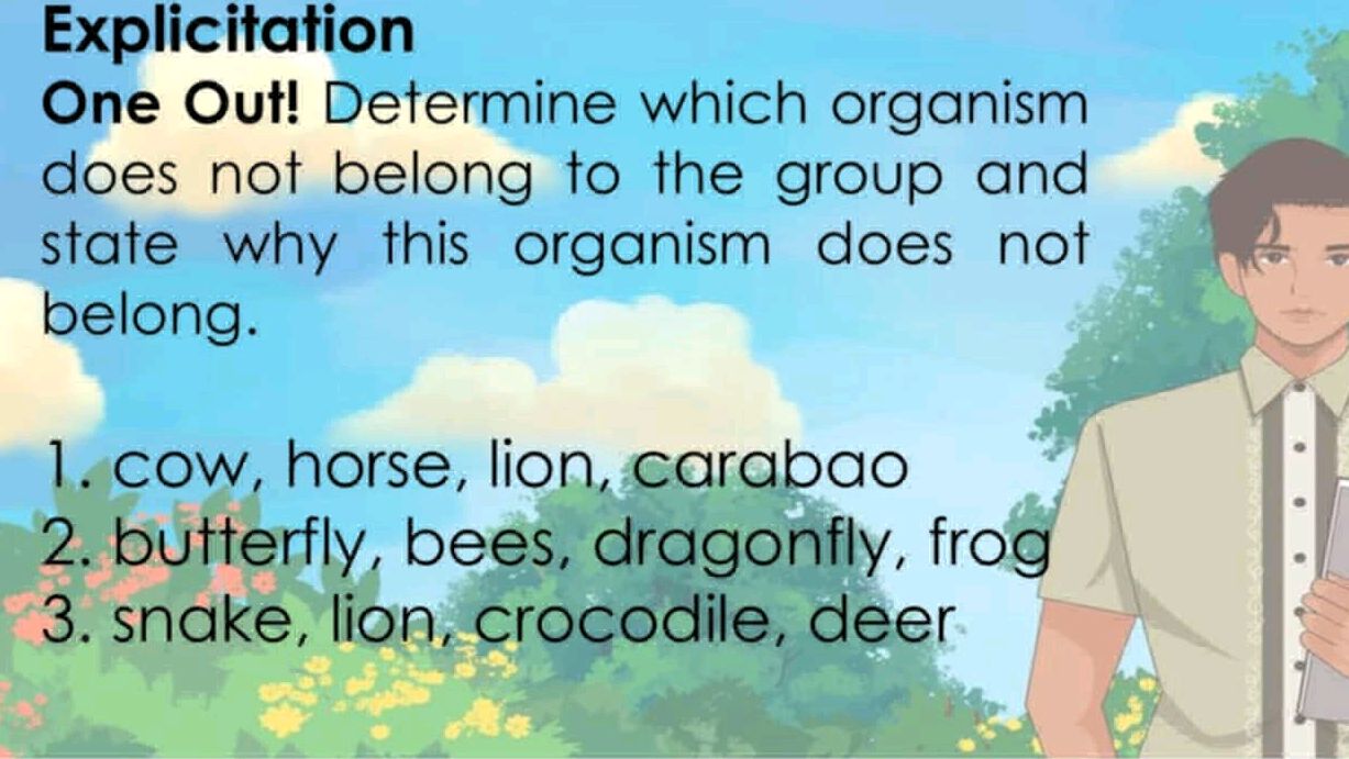 Explicitation One Out Determine which | StudyX