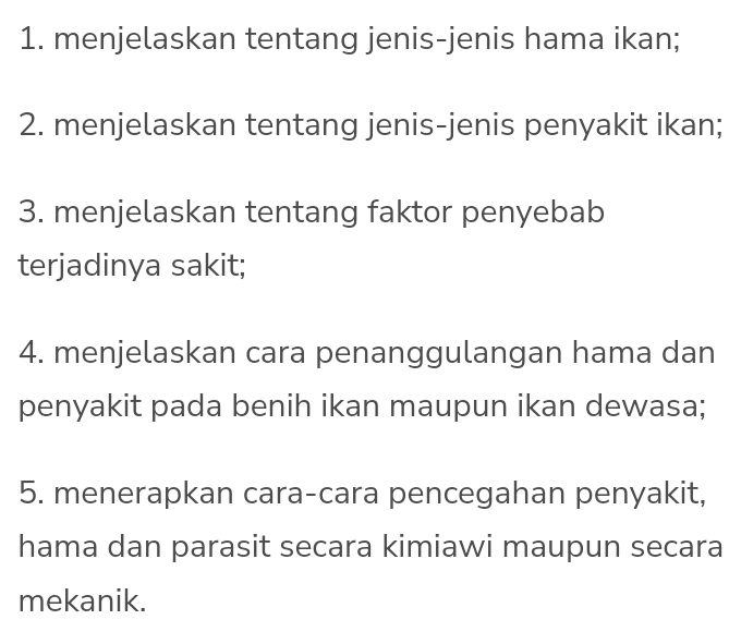 1 menjelaskan tentang jenis-jenis hama ikan | StudyX