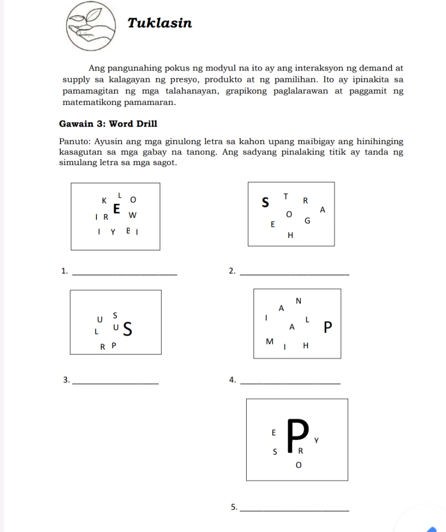 Tuklasin Ang pangunahing pokus ng modyul na | StudyX