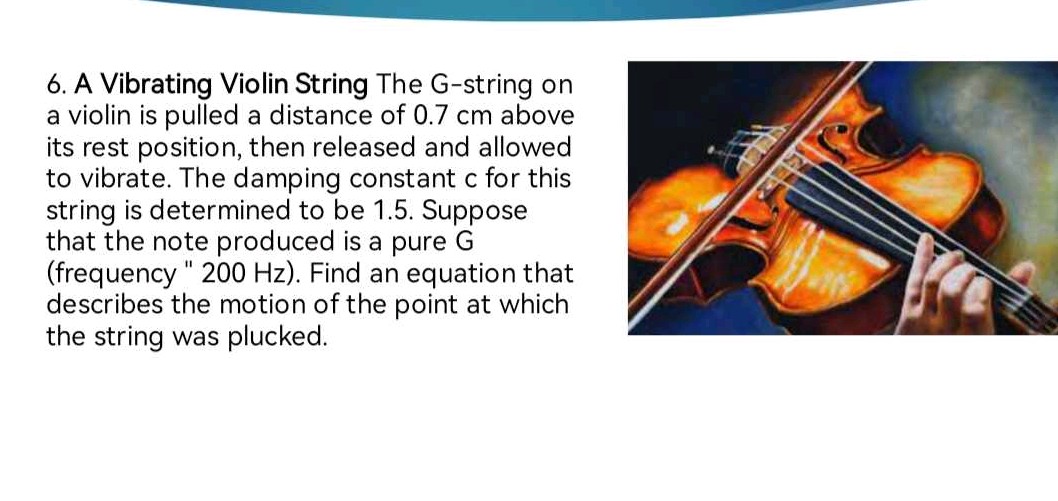 6 A Vibrating Violin String The G-string on | StudyX