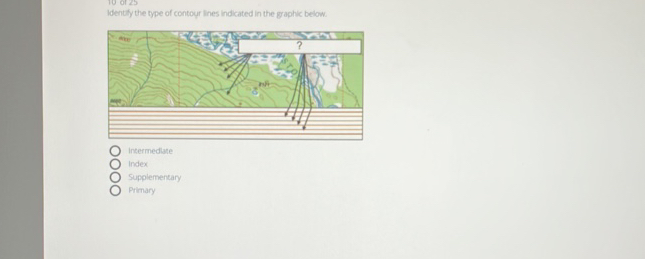 10 of 25 Identify the type of contour lines | StudyX