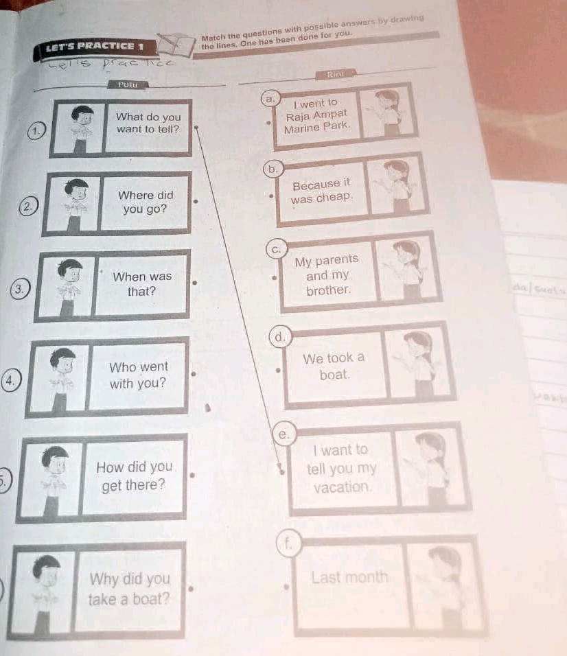 LETS PRACTICE 1 Match the questions with | StudyX
