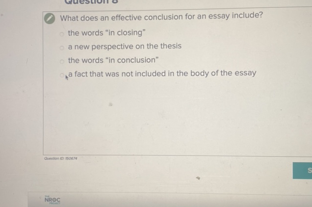 What does an effective conclusion for an | StudyX