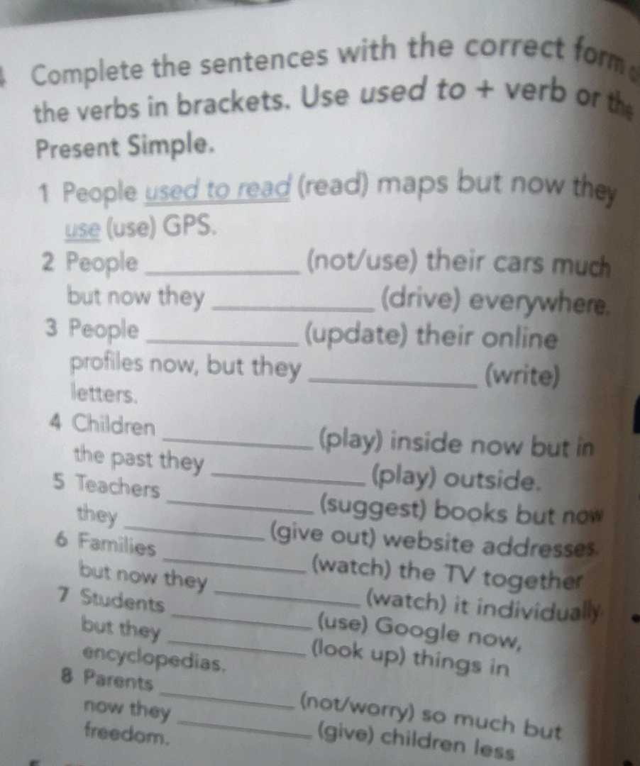 Complete the sentences with the correct form | StudyX