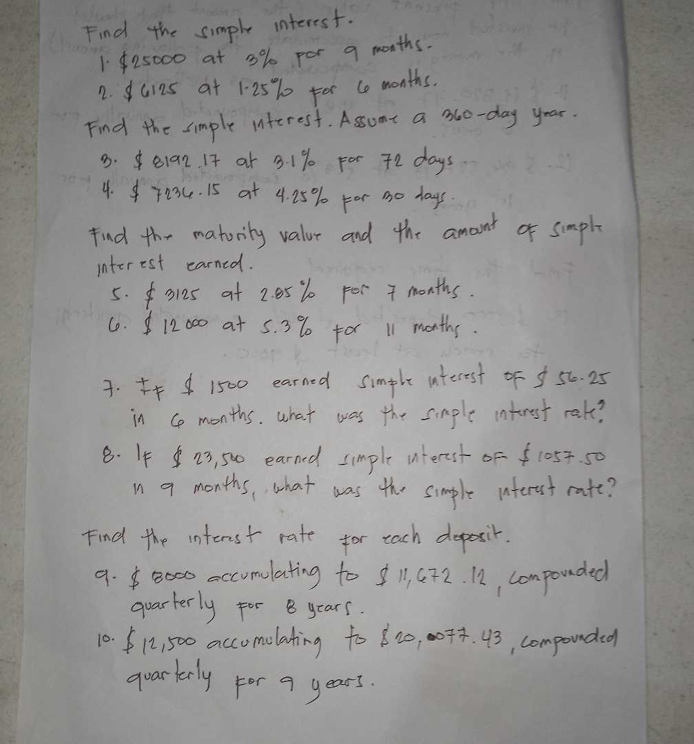 Find the simple interest 1 25000 at 3 por | StudyX