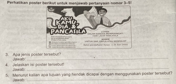 Perhatikan poster berikut untuk menjawab | StudyX