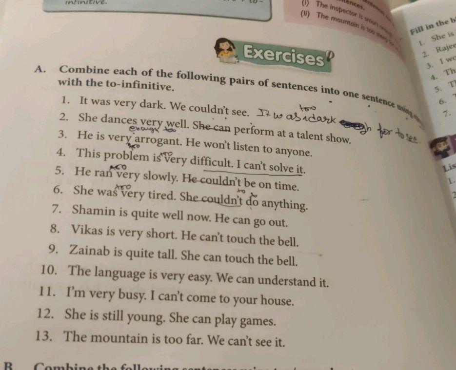 A Combine each of the following pairs of | StudyX