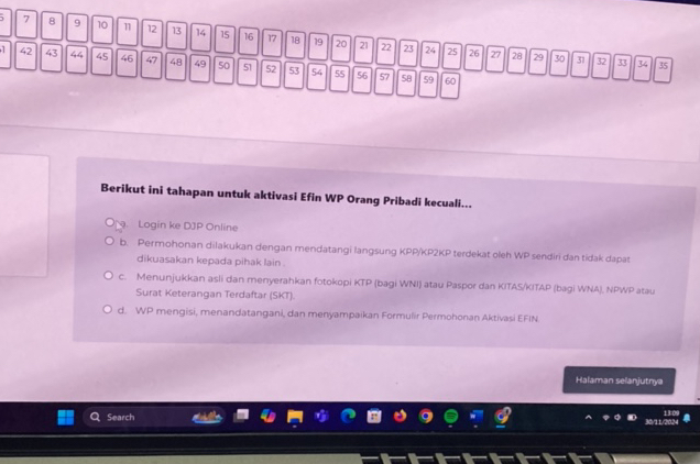 Berikut ini tahapan untuk aktivasi Efin WP | StudyX