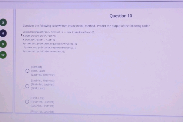 Question 10 Consider the following code | StudyX