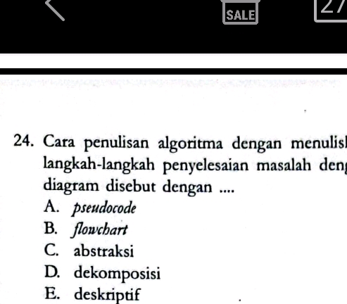 24 Cara penulisan algoritma dengan menulis | StudyX
