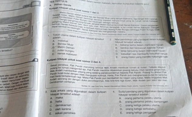 Kutipan hikayat untuk soal nomor 1 dan 2 1 | StudyX