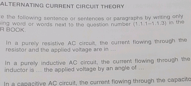 ALTERNATING CURRENT CIRCUIT THEORYComplete | StudyX