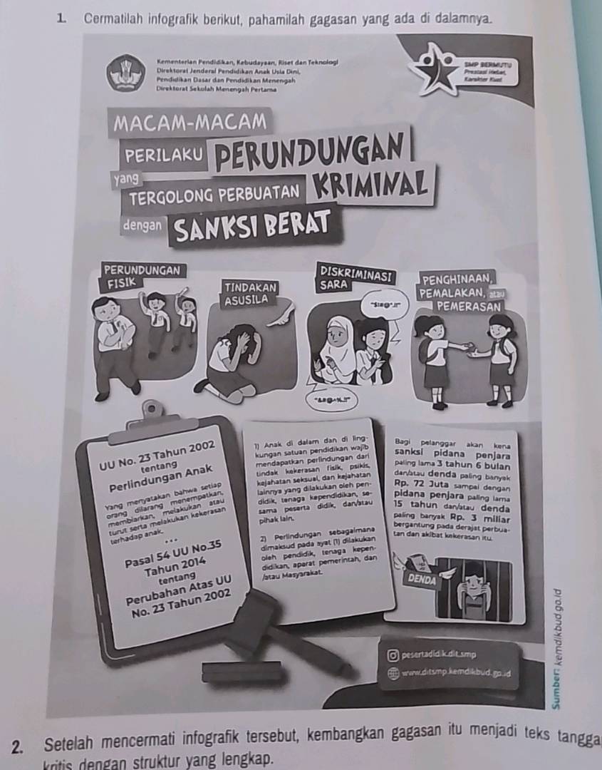 1 Cermatilah infografik berikut pahamilah | StudyX