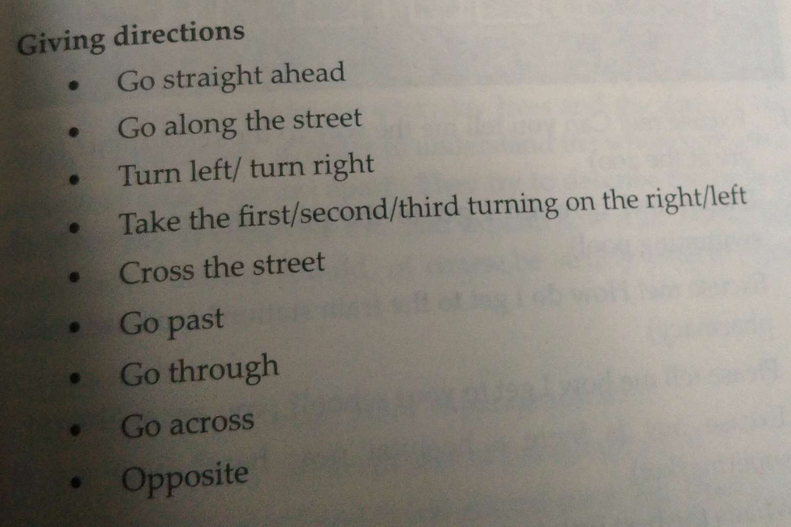 Giving directions - Go straight ahead - Go | StudyX