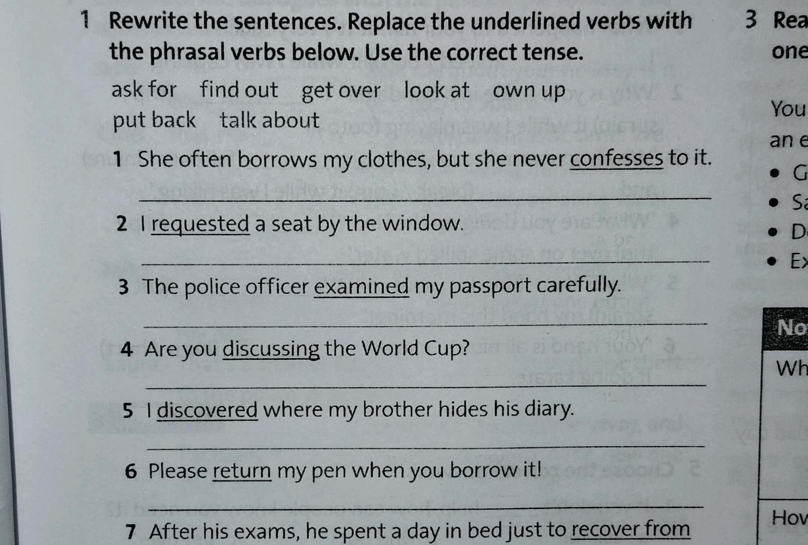 1 Rewrite the sentences Replace the | StudyX