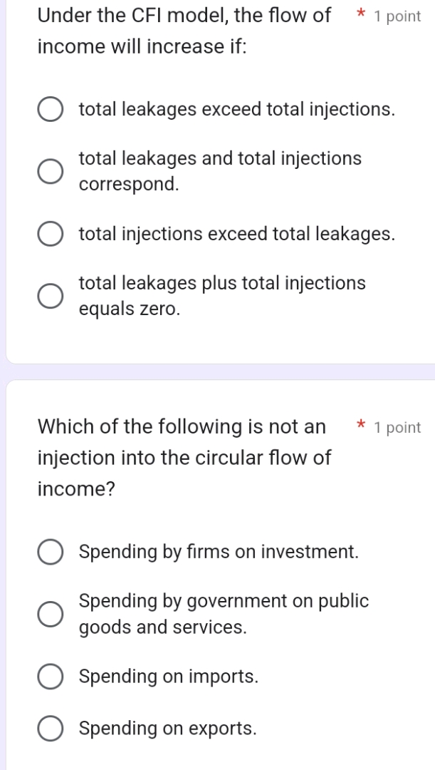 Under the CFI model the flow of income will | StudyX