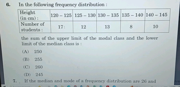 6 In the following frequency distribution | StudyX