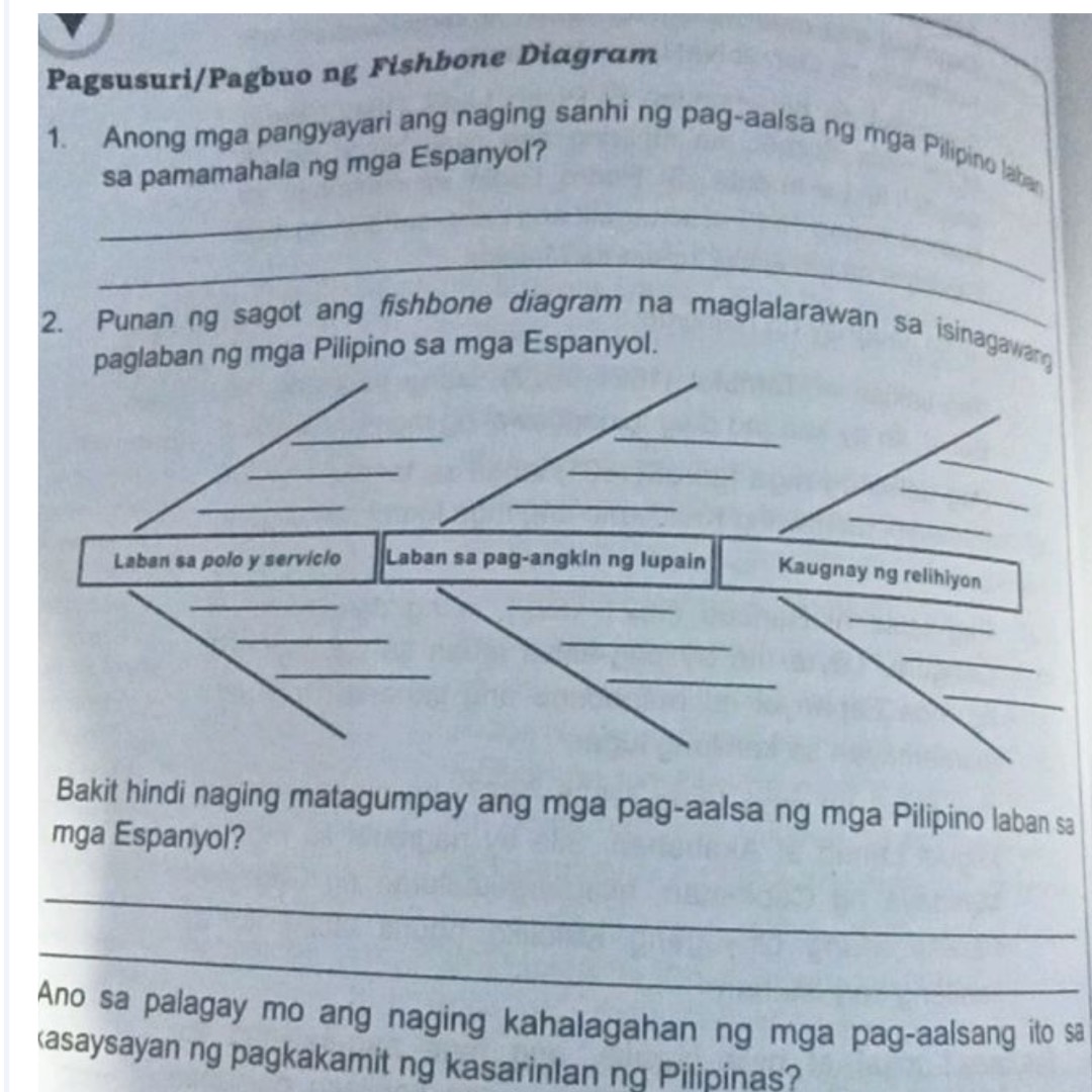 Pagsusuri/Pagbuo ng Fishbone Diagram 2 | StudyX
