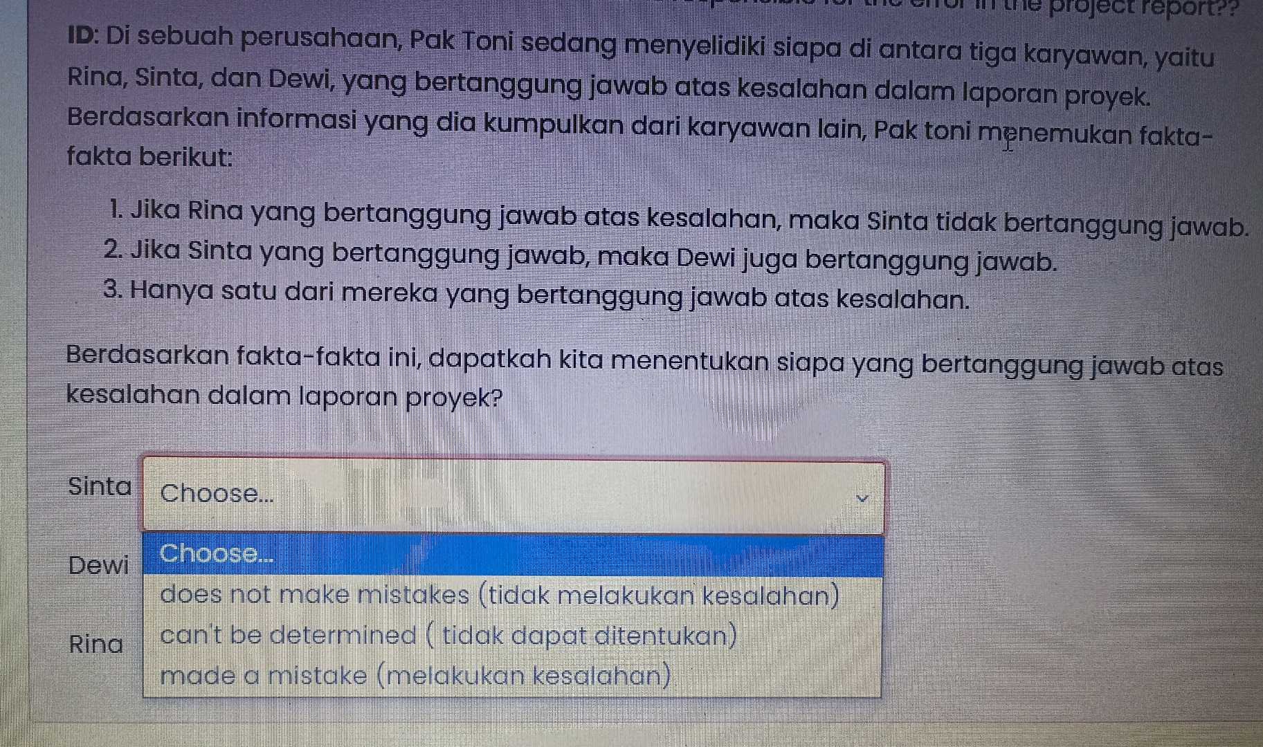 ID Di sebuah perusahaan Pak Toni sedang | StudyX