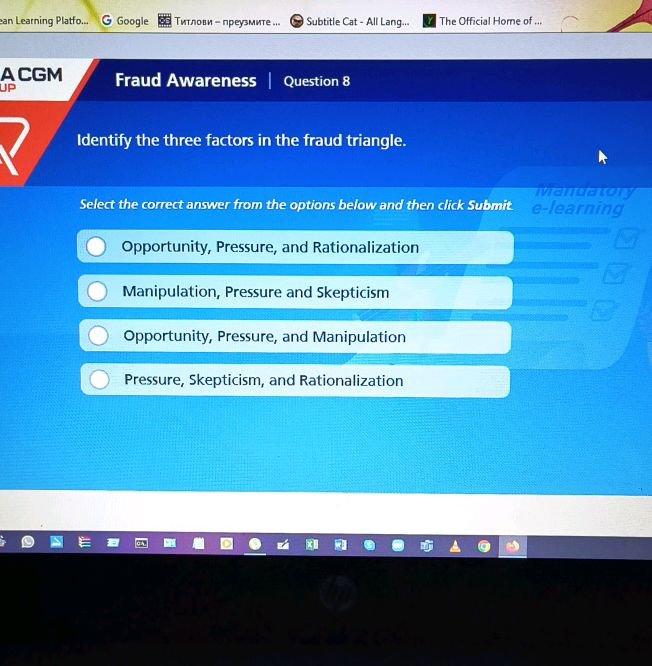Fraud Awareness Question 8 Identify the | StudyX