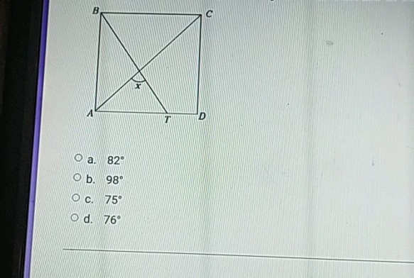 Find the value of x Diagram shows a square | StudyX